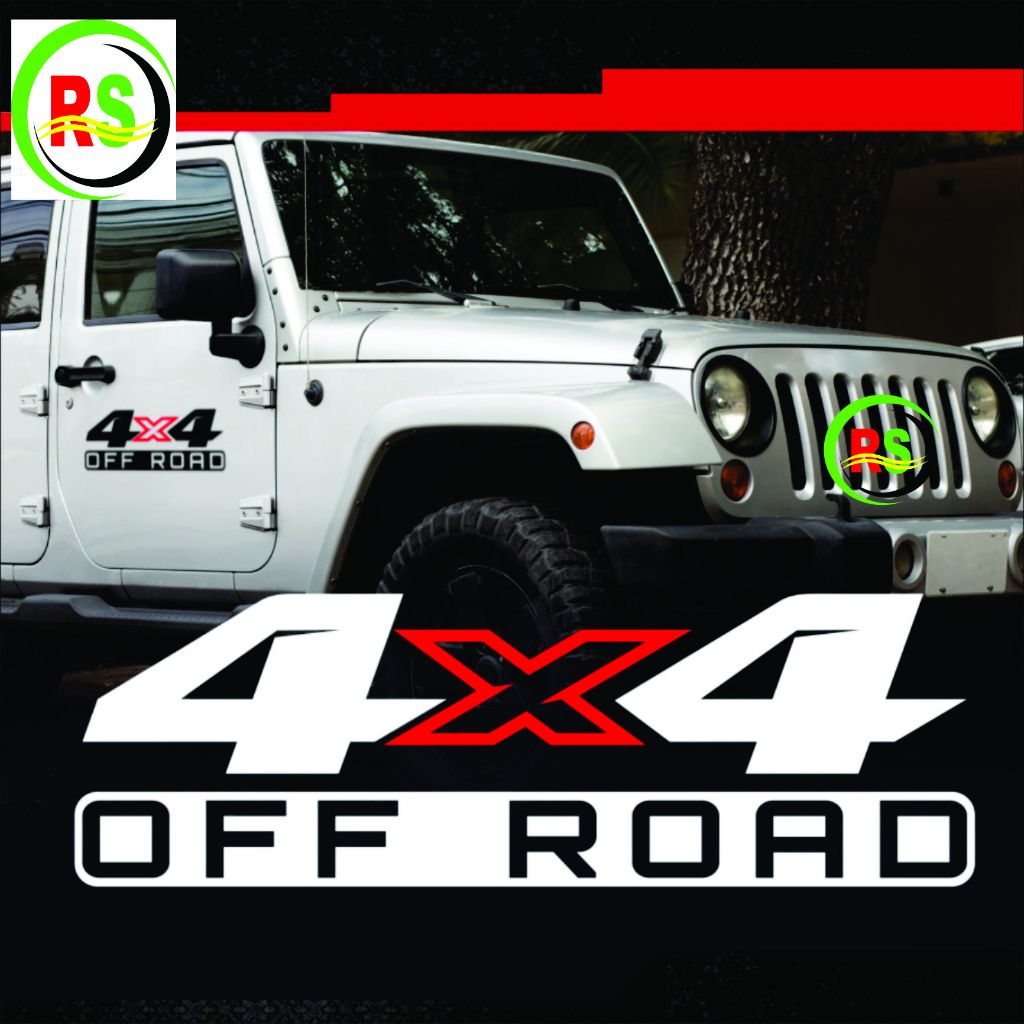 Jual Stiker 4x4 Offroad cutting sticker Off Road Mobil Jeep Katana ...