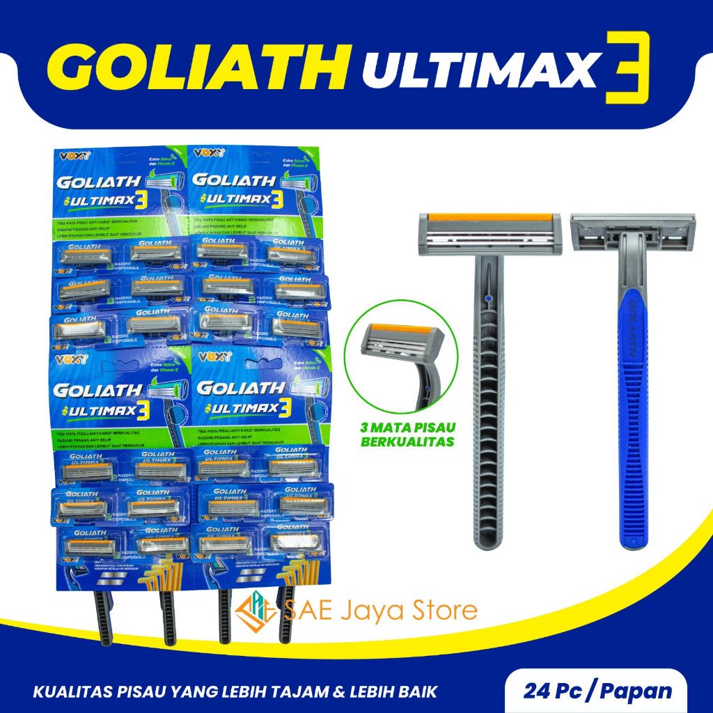 Jual ALAT PISAU CUKUR JENGGOT KUMIS BIRU 3 MATA PISAU MEREK VOXY ...