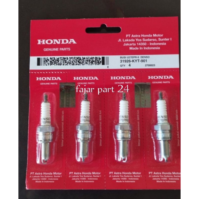 Jual 31926-KYT-901 BUSI INJEKSI U27EPR-9 DENSO SUPRA FI INJEKSI BEAT ...