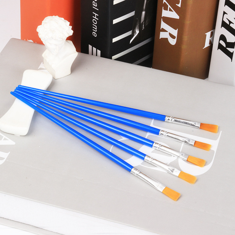Jual Kuas Lukis Cat Air Paint Brush Nilon Ujung Pointed dan Flat / Kuas ...