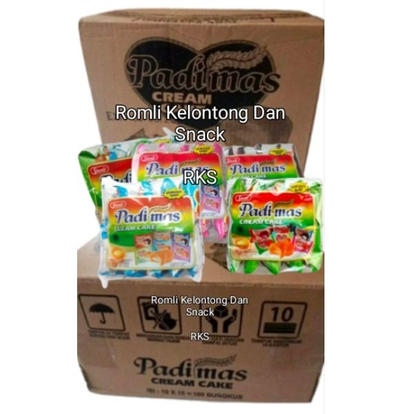 Jual Padimas Bolu Cream Cake - 1Dus / Karton isi 10 Pak x 10 Pcs ( 100 ...