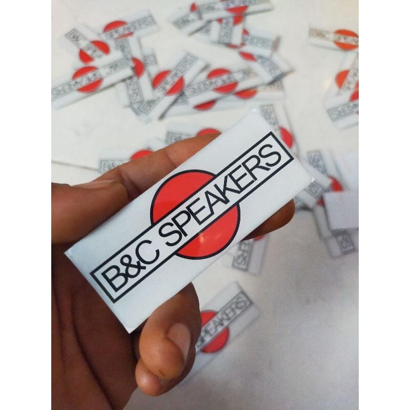 Jual B&C SPEAKERS LOGO UK 8cm X 3,75cm /LABEL / STICKER TIMBUL / EMBLEM ...