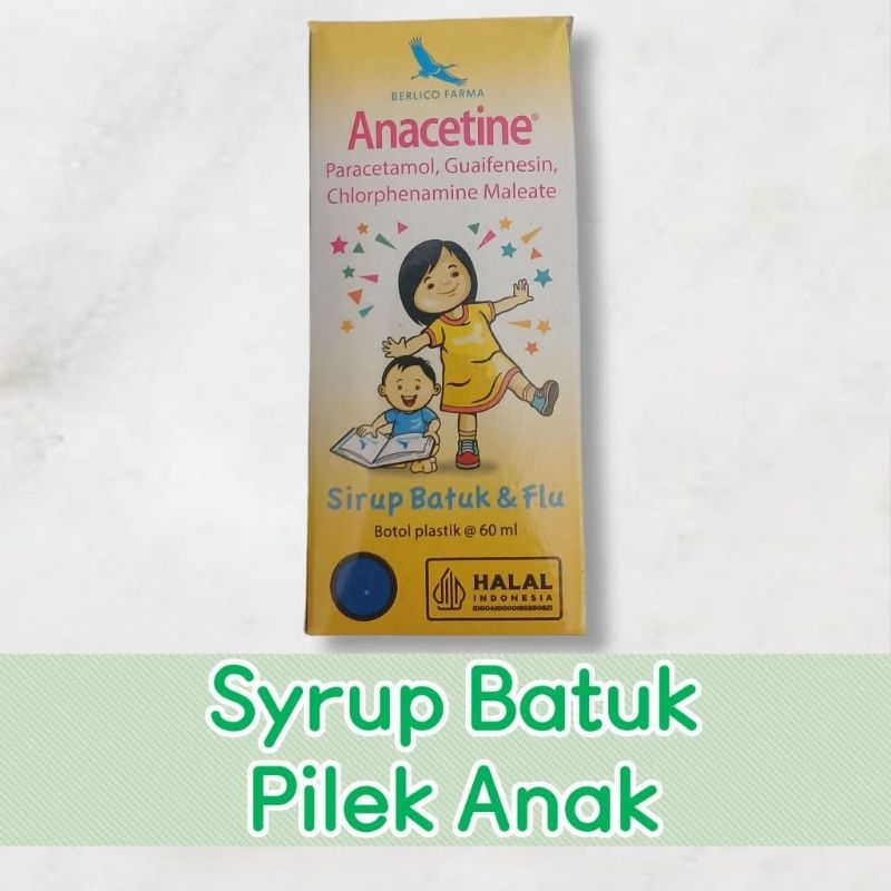 Jual Anacetin 60ml, Sirup batuk Flu anak | Shopee Indonesia