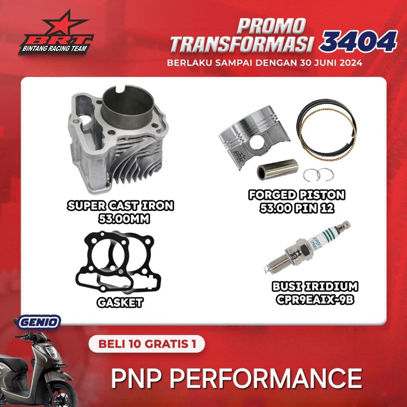 Jual PAKET BLOK SET PISTON BRT BORE UP 130 cc Honda GENIO/Beat Deluxe ...