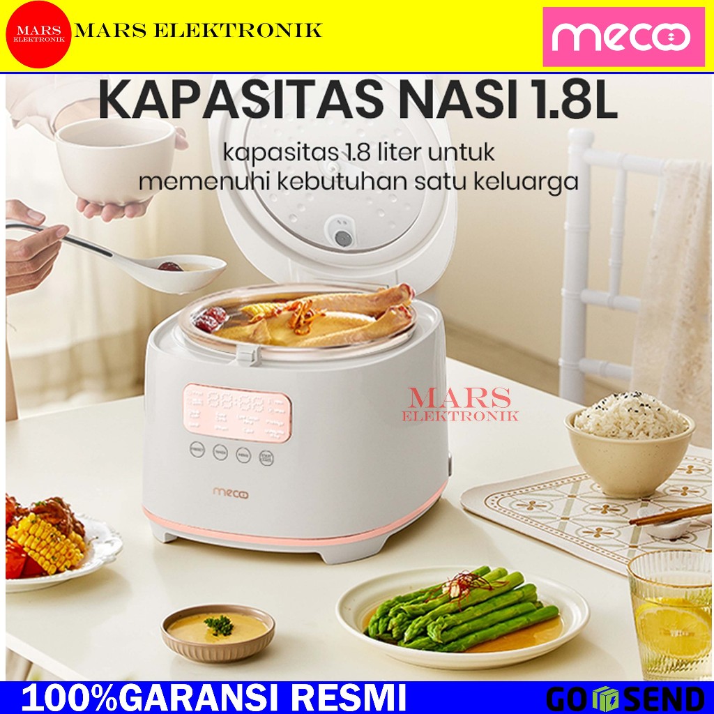 Jual MECOO MOST AESTHETIC RICE COOKER - 1,8 LITER - LOW CARBO - LOW WATT - DIGITAL RICE COOKER ...