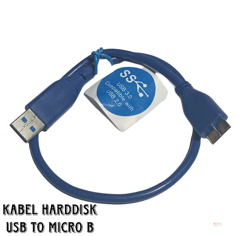 Jual KABEL HARD DISK EXTERNAL USB TO MICRO B / KABEL HDD 40cm | Shopee ...