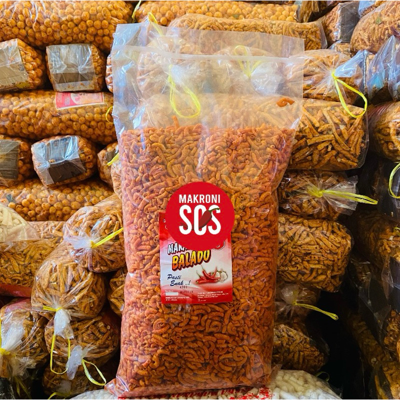 Jual 500GR | 1/2KG Makaroni Pipa Balado Snack Makaroni Pipa Sepat Rasa ...
