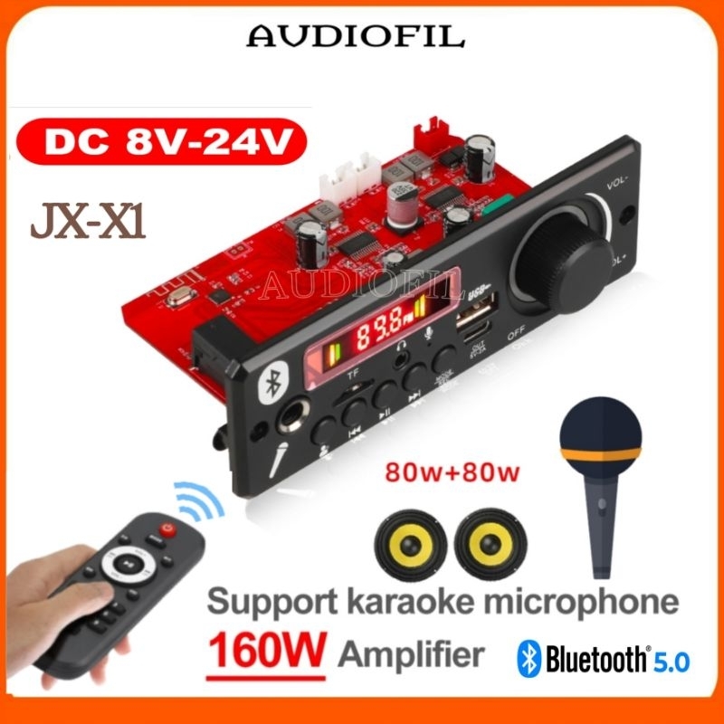 Jual Modul Mp3 Class D 160W Bluetooth Karaoke Microohone Echo Car Mp3 ...