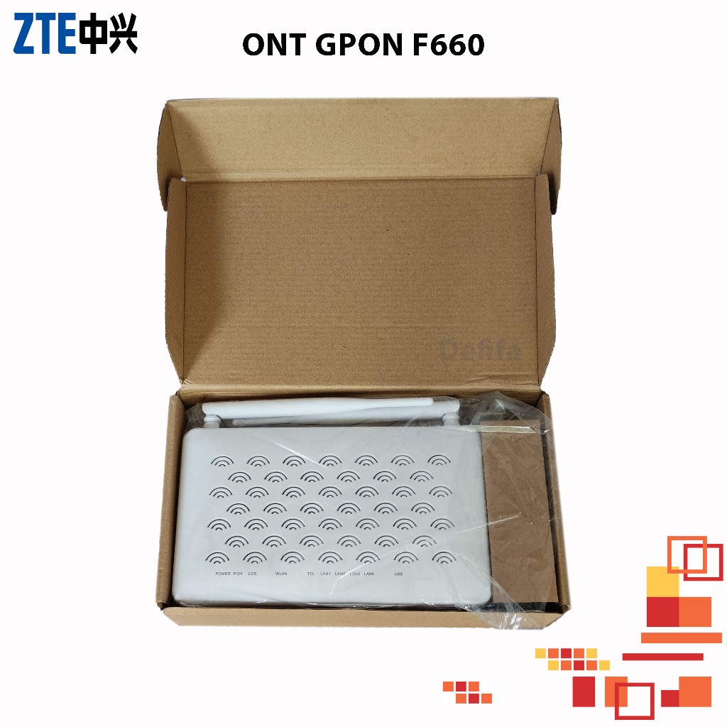 Jual Modem ONT Wifi Router ZTE ZXHN F660 GPON ONU Fullset New | Shopee Indonesia