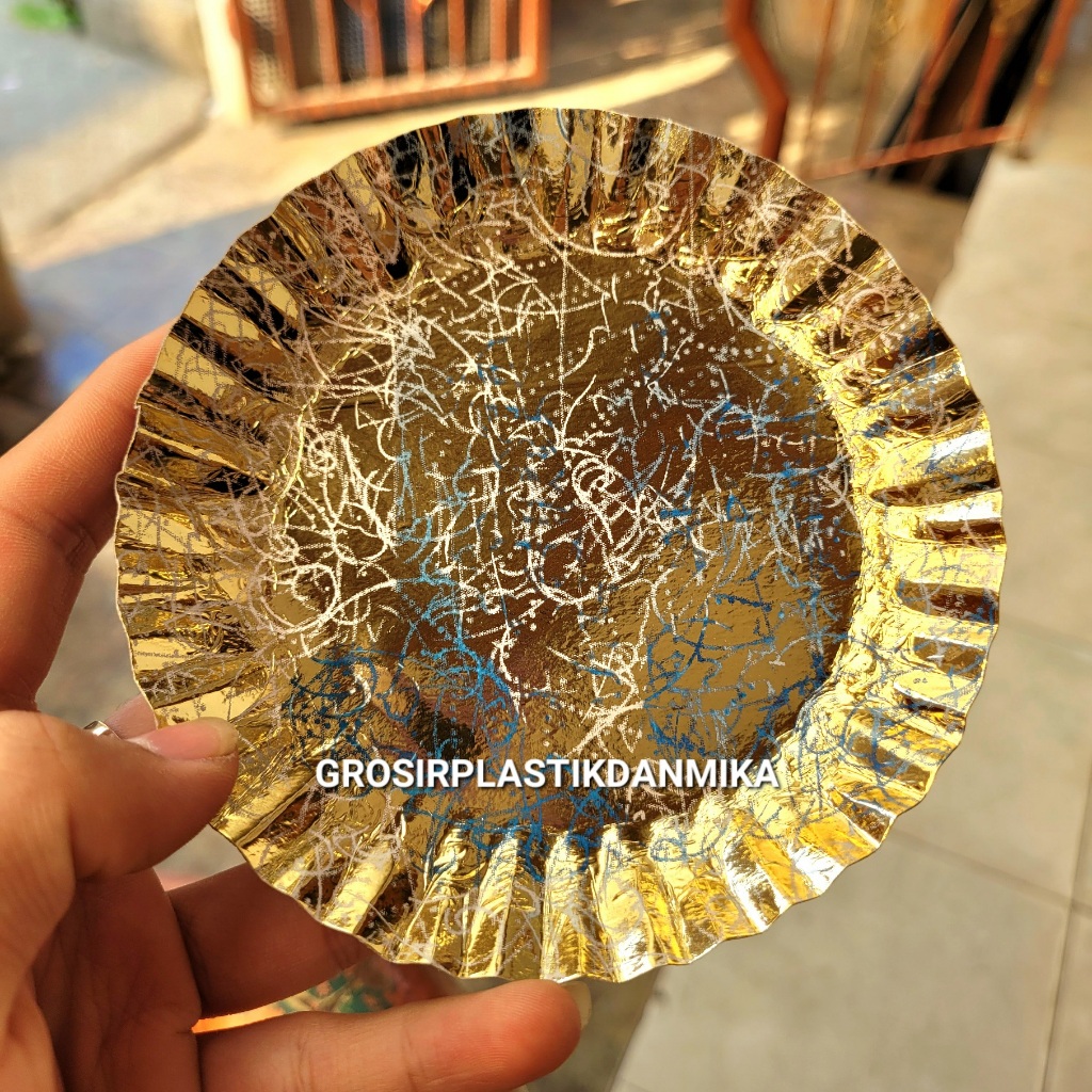 Jual [ 1 PACK ] PIRING MAS KECIL PIRING KERTAS KUE PIRING KUE ULANG TAHUN ISI 10 PCS | Shopee ...