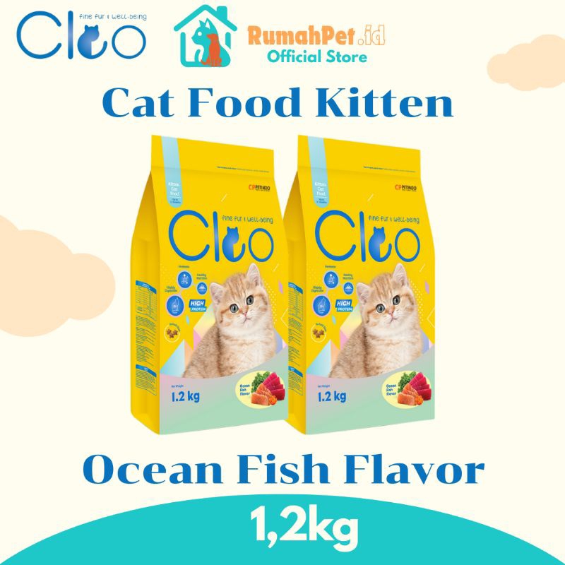 Jual Cleo Cat Kitten Dry Food 1,2kg Cleo Makanan Anakan Kucing 1,2kg ...