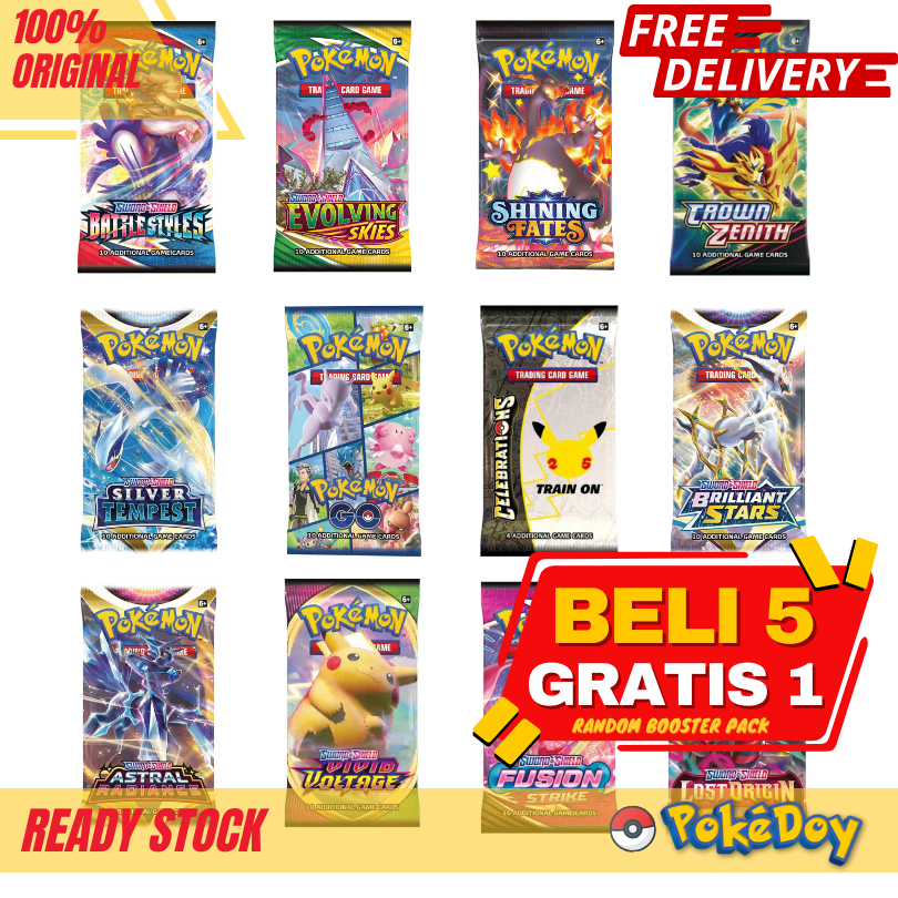 Jual Kartu Pokemon TCG English Booster Pack Card 100% ORIGINAL Inggris Asli | Shopee Indonesia