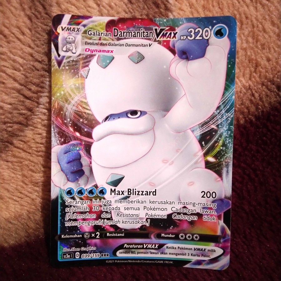 Jual Galarian Darmanitan VMAX v max RRR - Pokemon TCG Indonesia foil holo | Shopee Indonesia