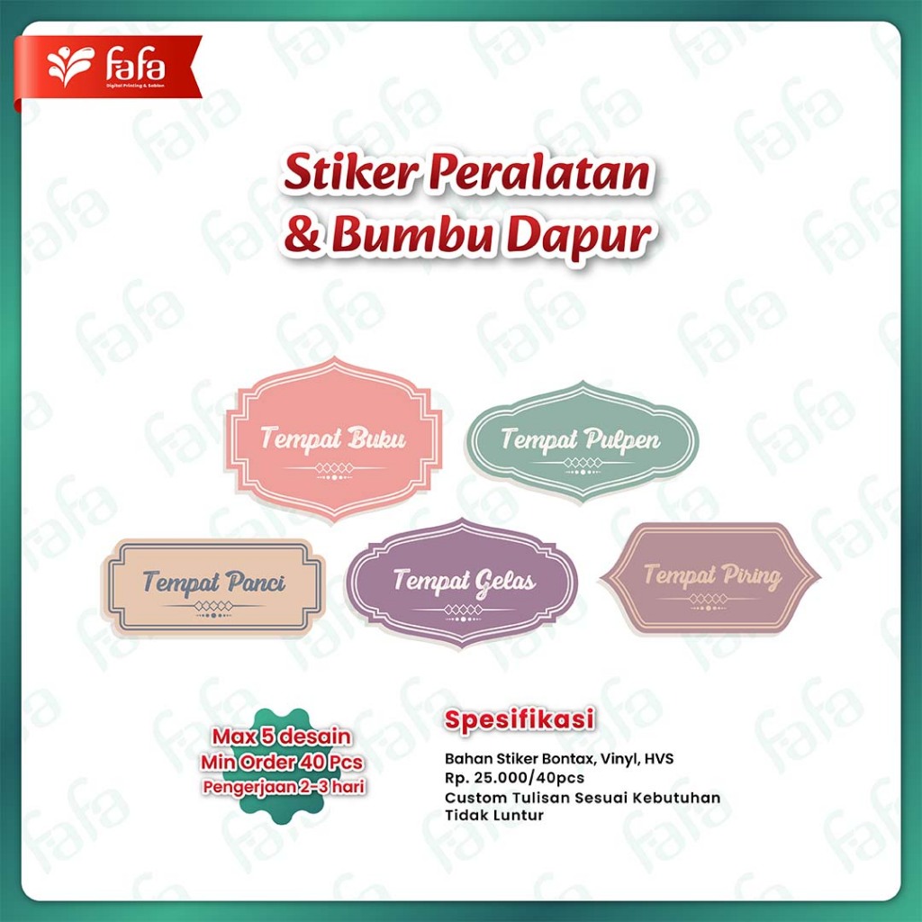 Jual STIKER BUMBU DAPUR WATERPROOF LABEL BUMBU SATUAN | Shopee Indonesia