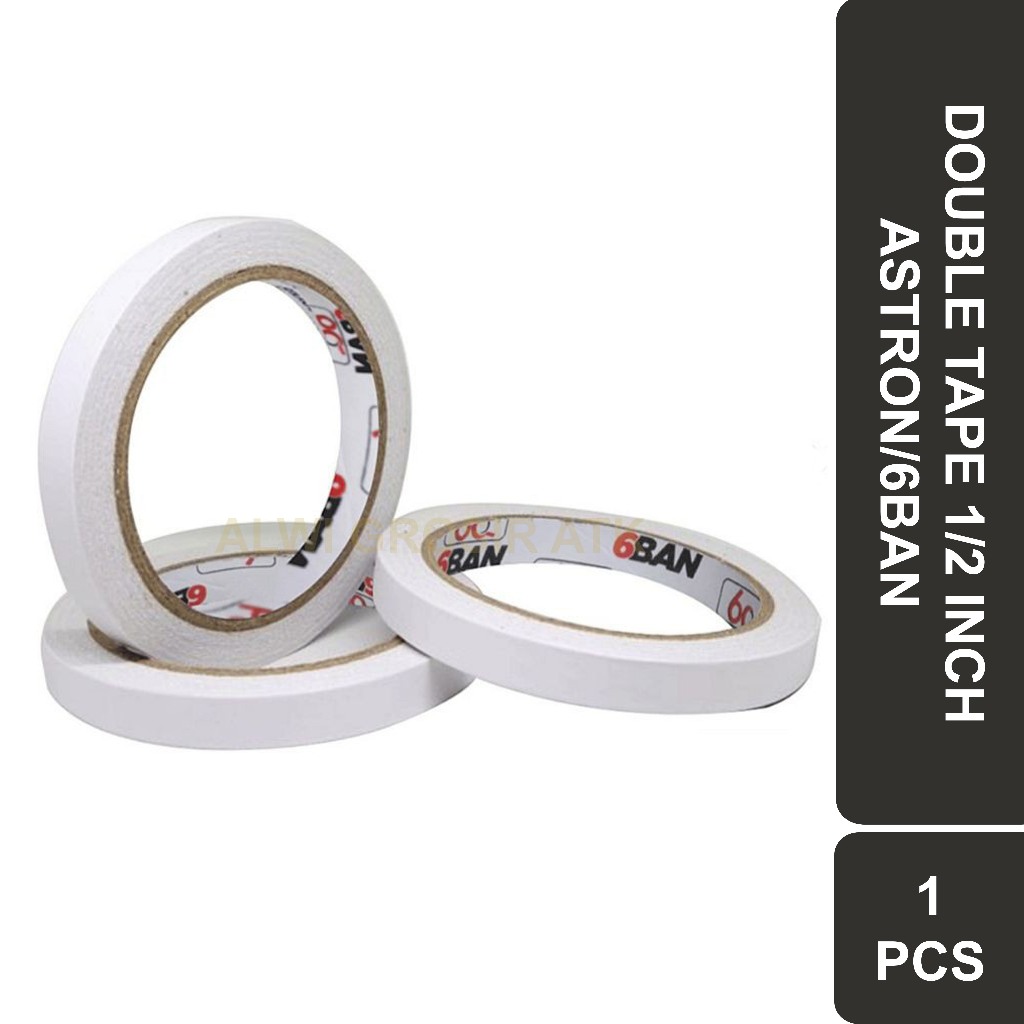 Jual DOUBLE TAPE 1/2 INCH 12 MM | 1 PCS | Shopee Indonesia
