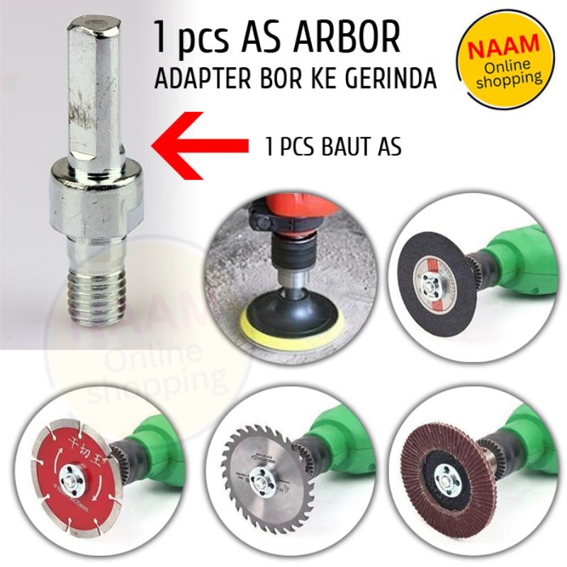 Jual BAUT KONEKTOR ADAPTER AS MESIN BOR KE GERINDA POTONG POLES AMPLAS ...
