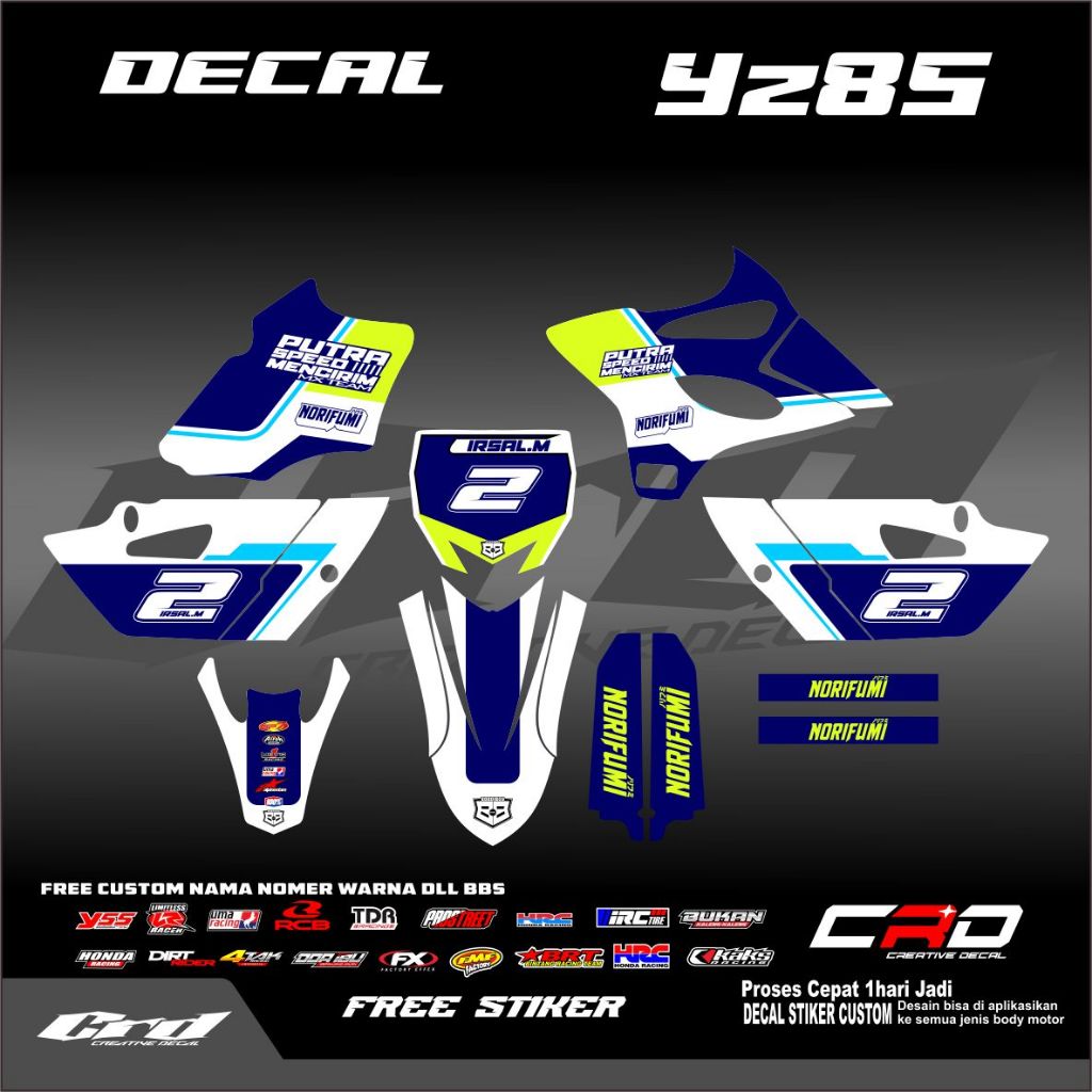 Jual STIKER YZ85 OLD / NEW DECAL YZ 85 NEW BEBEK STANDAR DECAL STIKER ...