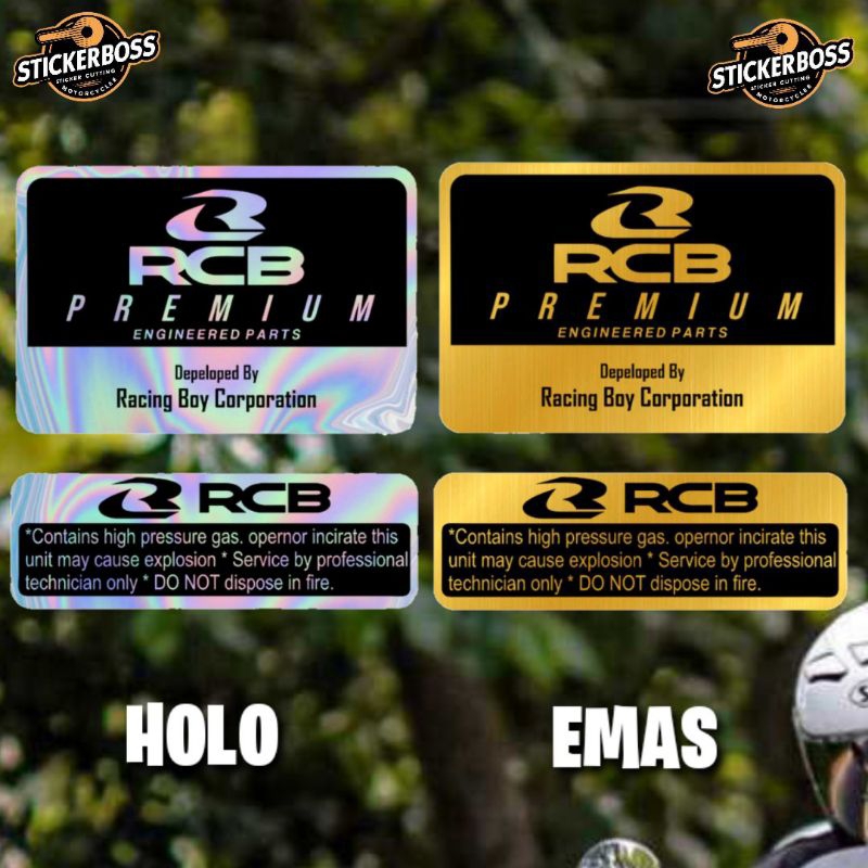 Jual Sticker Shock RCB Premium Racing Boy Premium Hologram Emas Untuk ...