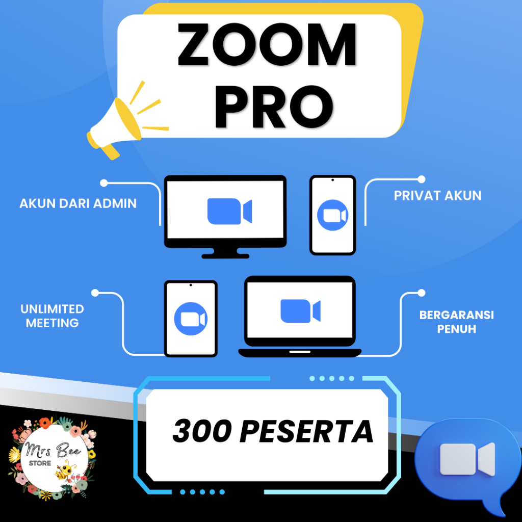 Jual Akun Zoom 300 Peserta Mingguan Bulanan | Shopee Indonesia