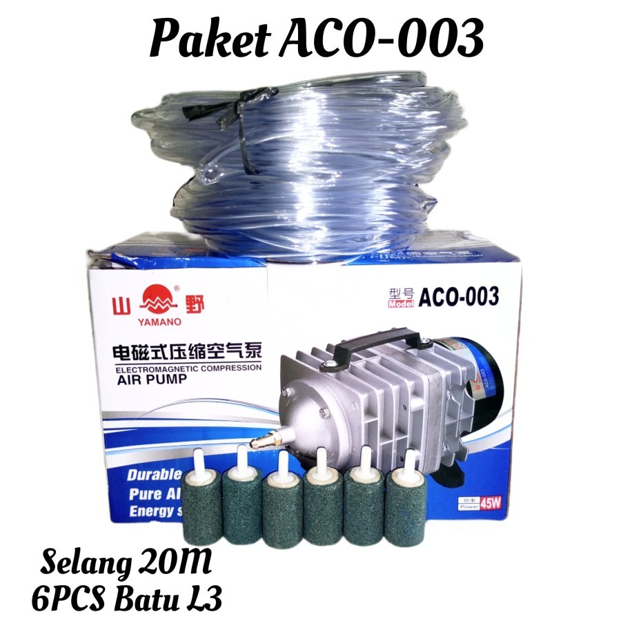 Jual Paket Aerator Blower Yamano ACO 003. Tenaga Besar. 45watt, 70L/min ...