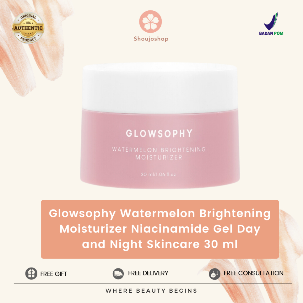 Jual Glowsophy Watermelon Brightening Moisturizer Niacinamide Gel Day ...