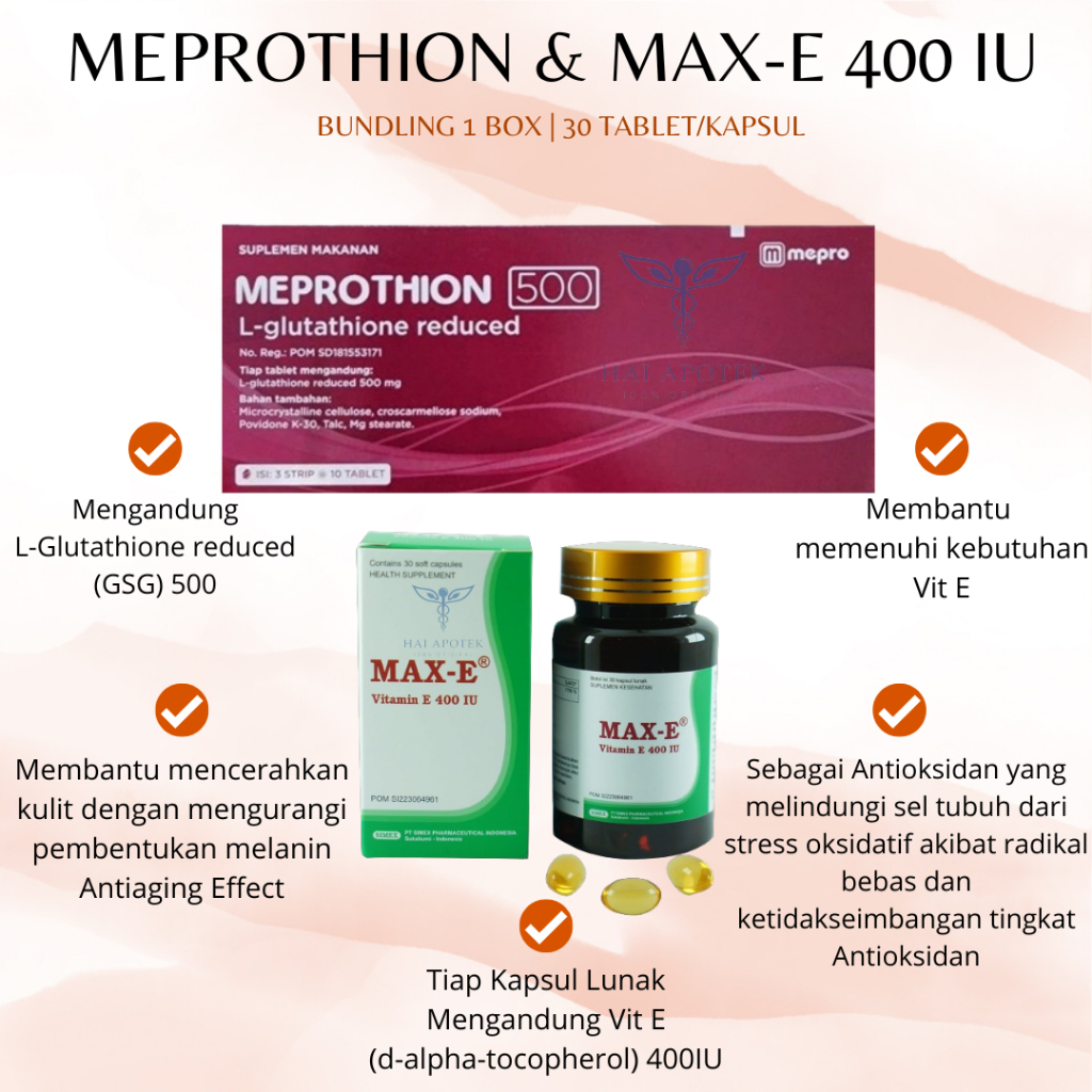 Jual BUNDLING MEPROTHION 500MG 1 BOX & MAX-E 400IU 1 BOTOL | SUPLEMEN ...