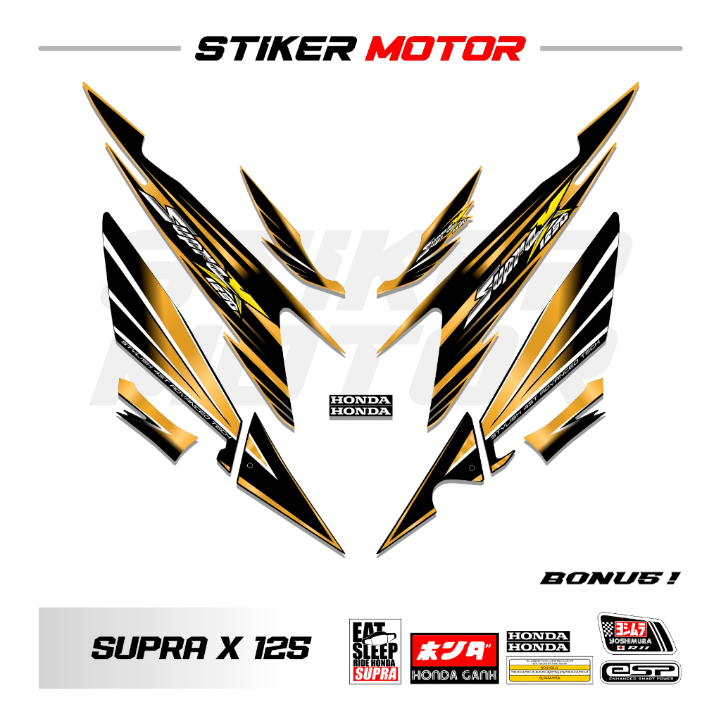 Jual SP60 Striping Stiker Supra X 125 D Old Variasi Simpel Garis ...