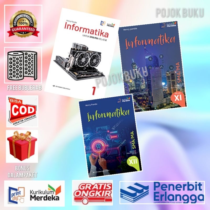 Jual Buku INFORMATIKA SMA/MA Kelas 10 11 12 KM Merdeka Erlangga | Shopee Indonesia