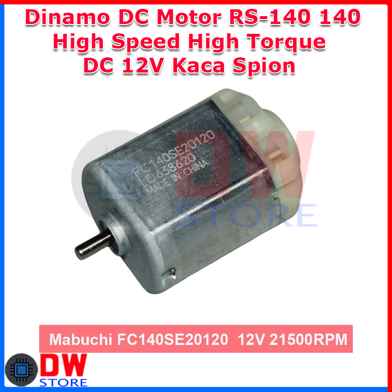 Jual Dinamo DC Motor RS-140 140 DC 12V-24V Retract Spion Mobil | Shopee ...