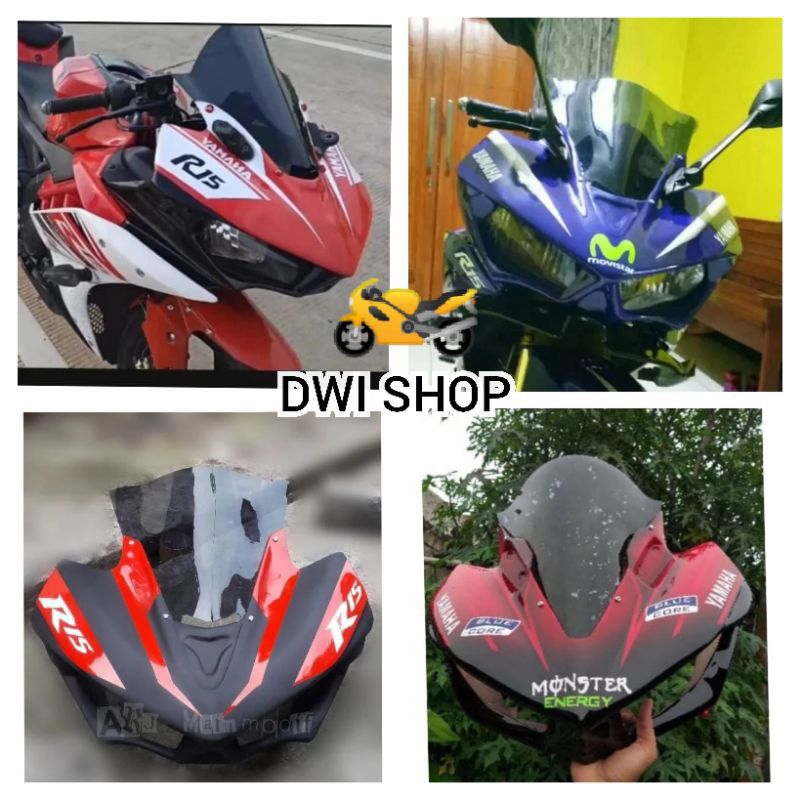 Jual Cover headlamp Yamaha R15 v2 custom model R25 | Shopee Indonesia