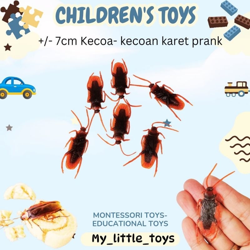 Jual 10 pcs Kecoa prank surprise mainan karet | Shopee Indonesia