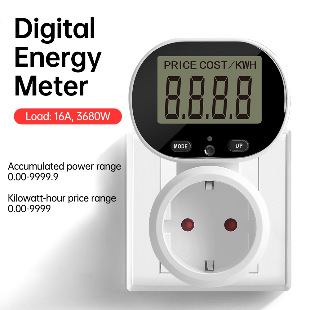Jual Digital Energy Meter Colokan Kontak Pengukur Listrik kWh Meter ...