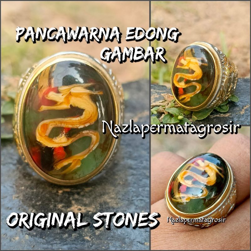 Jual BATU PANCAWARNA EDONG GARUT GAMBAR NAGA | Shopee Indonesia