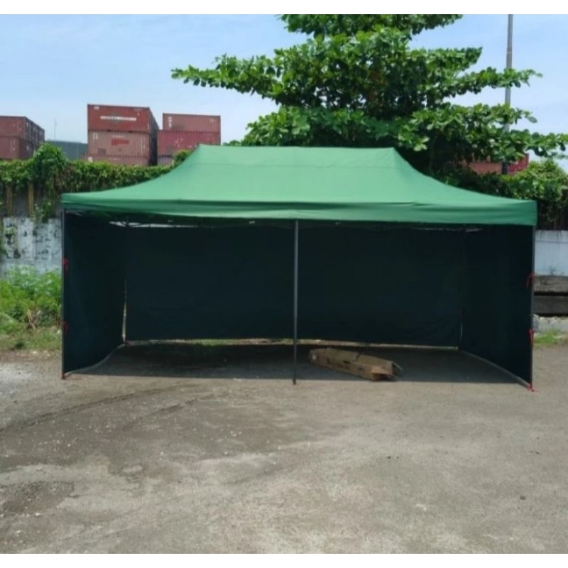 Jual tenda lipat ukuran 3x6 besi hitam ketbalan besi 0,8mm+ dinding ...