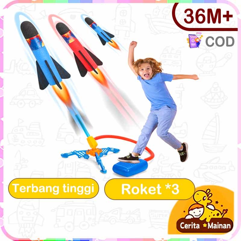 Jual Bisa COD Mainan Rocket Luar Angkasa Roket Injak Mainan Roket ...