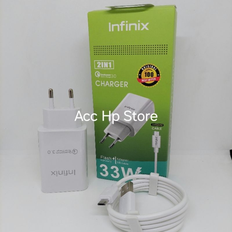 Jual Charger Infinix Micro USB Fast Charging 3A 33W ORIGINAL | Shopee ...