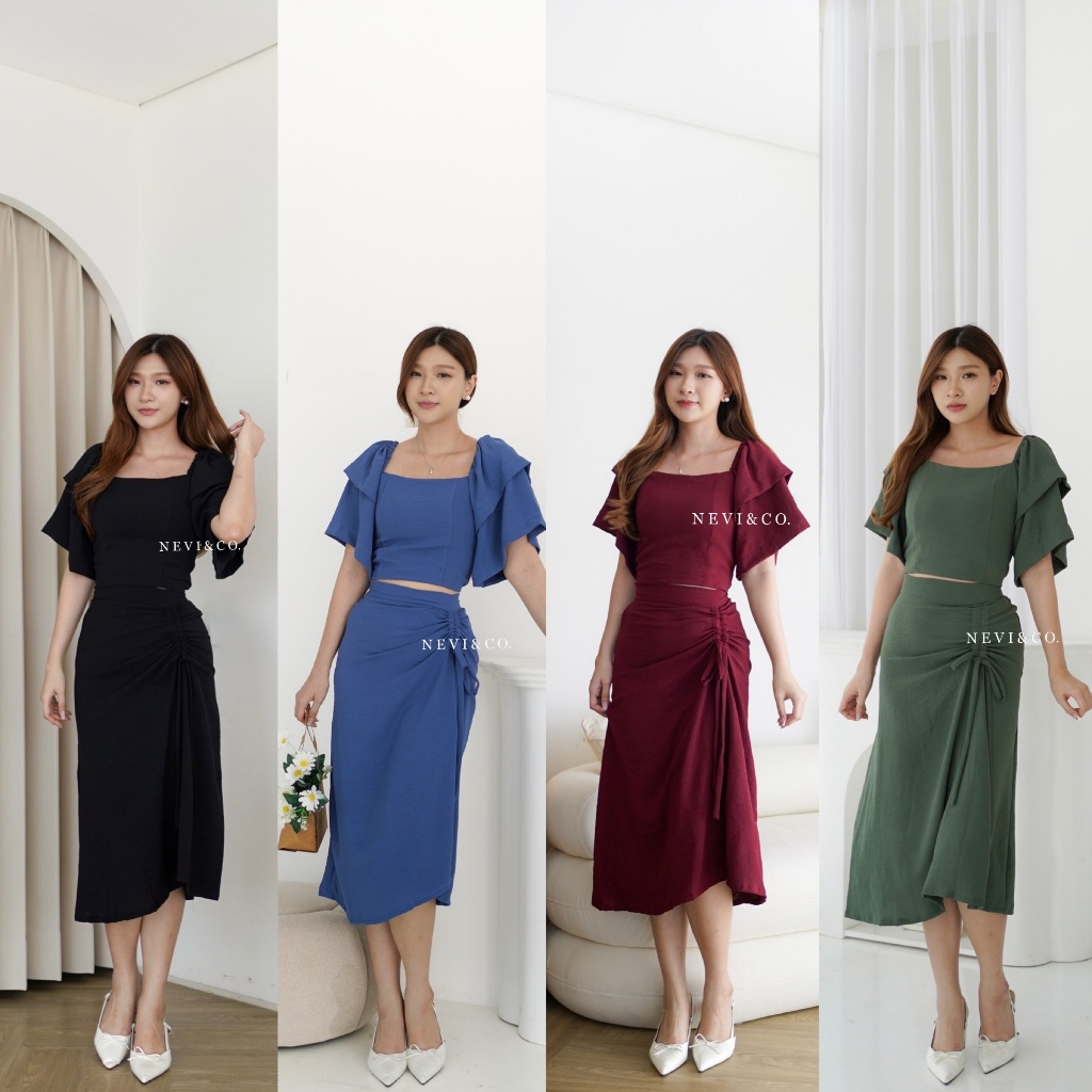 Jual Nevi & Co. Elegant Ruffle Set | Shopee Indonesia