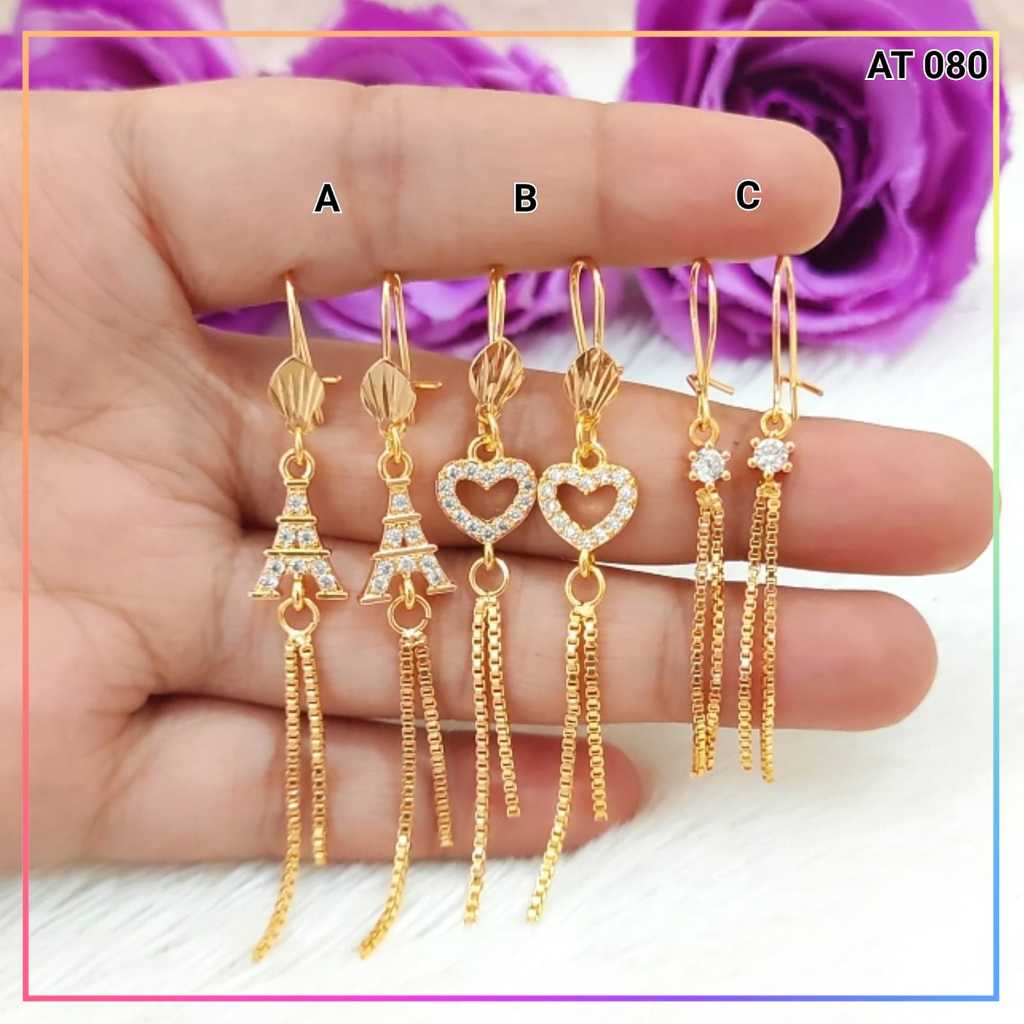 Jual Good Jewelry Anting Xuping Anting Dewasa Kait Jurai Permata Perhiasan Lapis Emas AT 080 ...