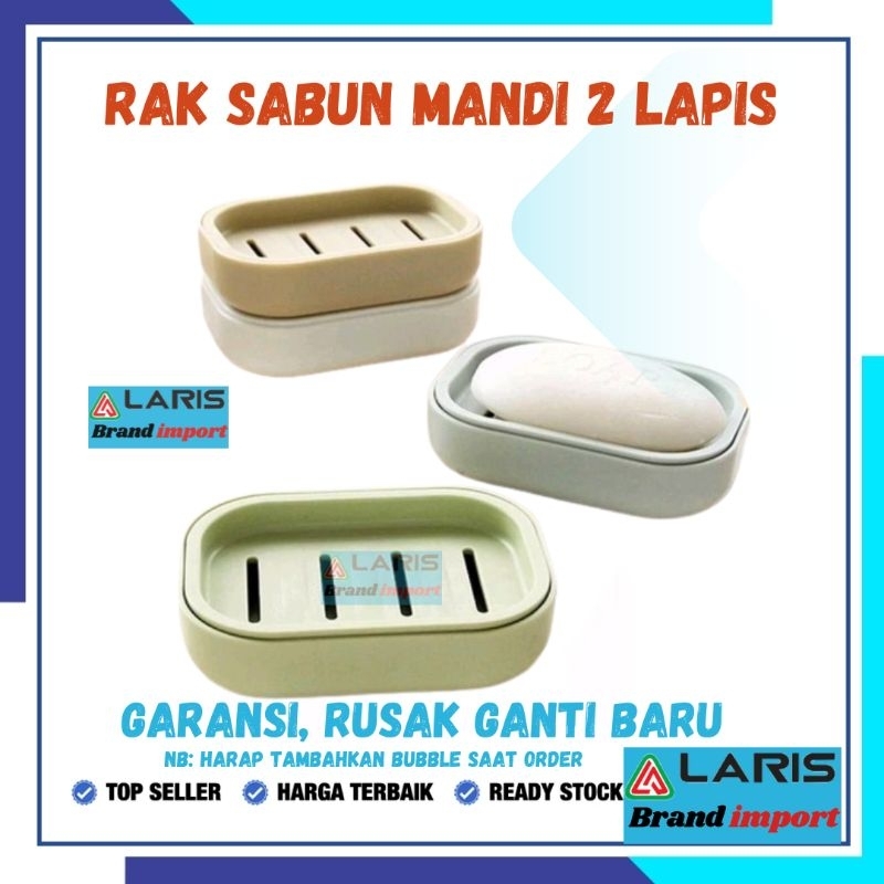 Jual TG-RAK Bio Rak Sabun Mandi 2 Lapis Container Soap Drain Box ...