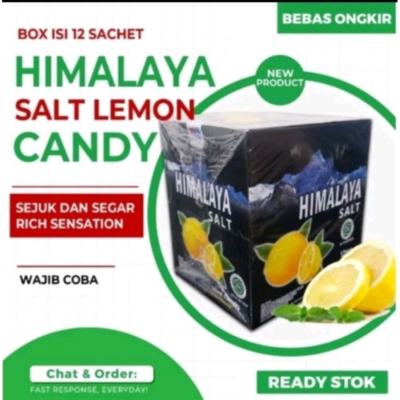 Jual Permen Himalaya Salt rasa lemon Mint Candy 1 Box/12bks | Shopee ...