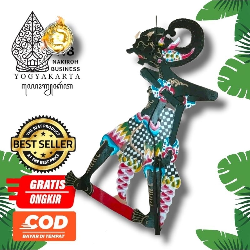 Jual NAKIROHBUSINESS wayang kulit bimasena werkudara bahan kulit sapi ...
