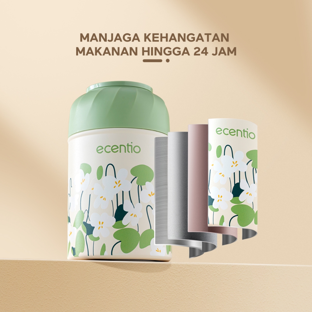 Jual 【OLO】Ecentio Spring Green Whispers 500ml Insulated Cup – Bahan 316 ...