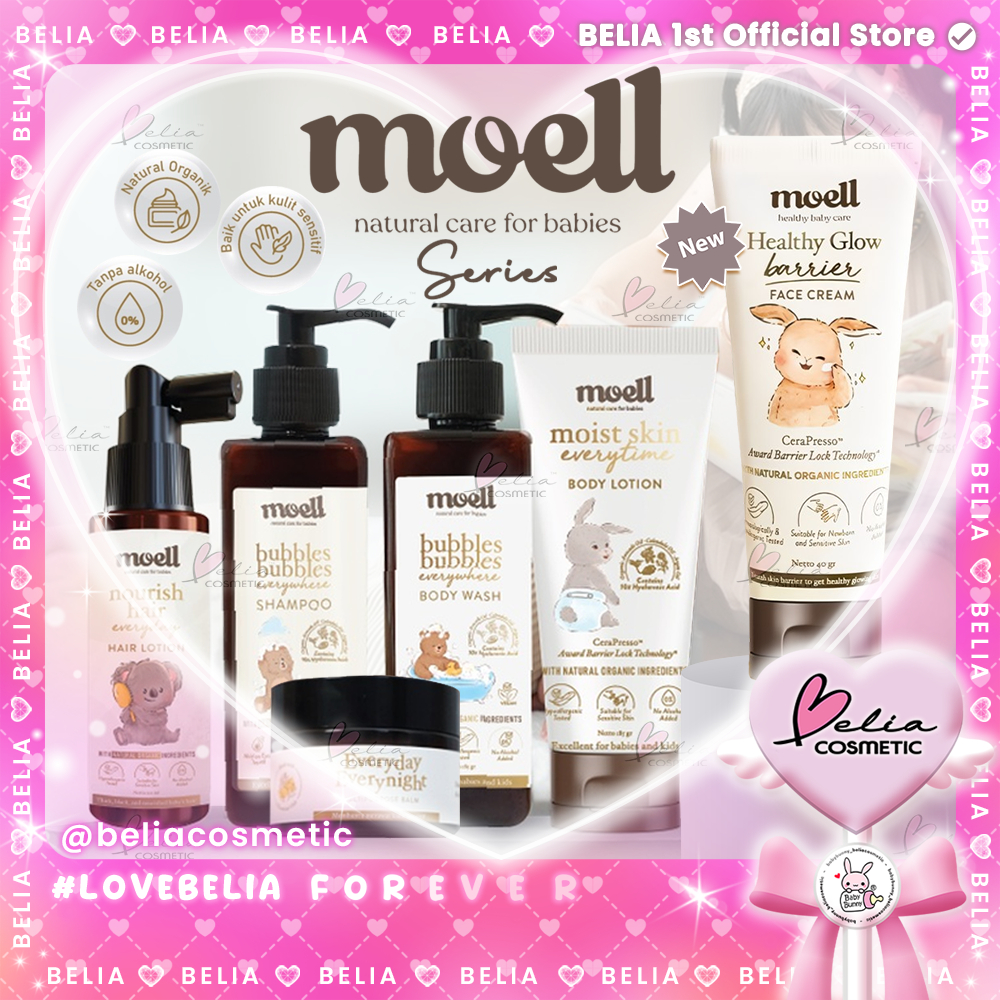 Jual BELIA MOELL Baby All Series | Moist Skin Body Lotion | Hair Lotion ...
