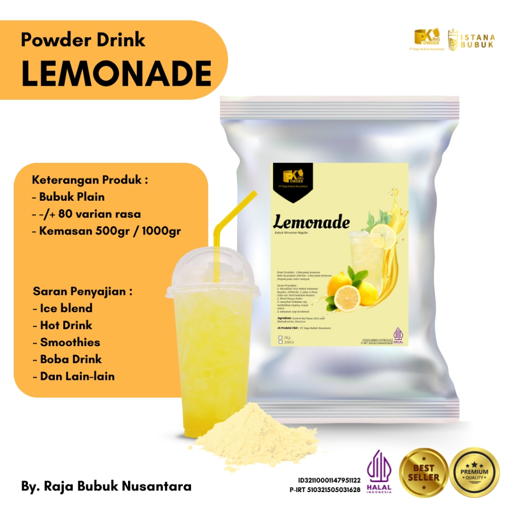 Jual Bubuk Lemonade 1Kg Bubuk Minuman LEMONADE 1KG Powder Drink ...