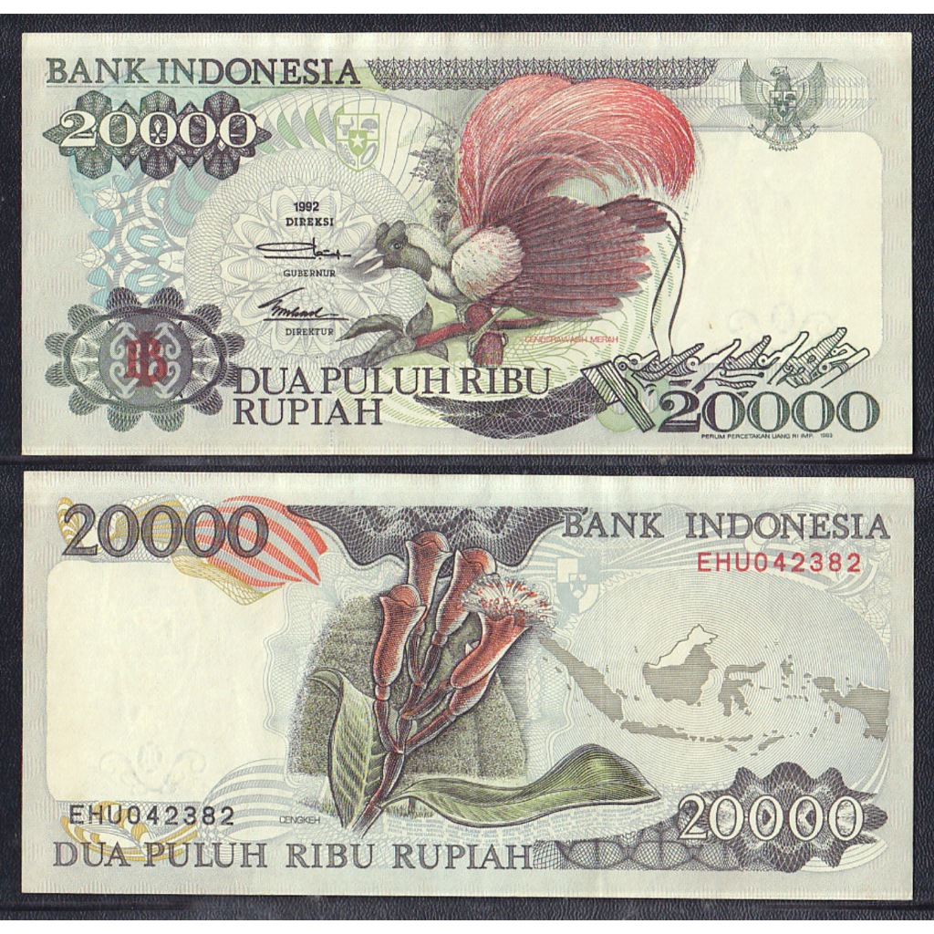 Jual Uang kuno 20000 rupiah tahun 1992 "Cenderawasih Merah | Shopee ...