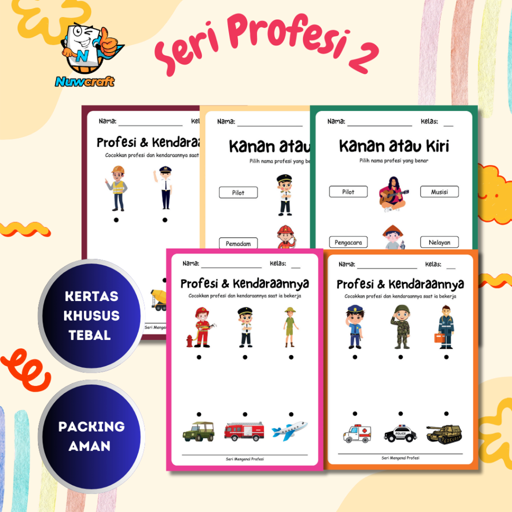 Jual Nuwcraft - Worksheet - Seri Profesi 2 - Activity Worksheet Anak ...