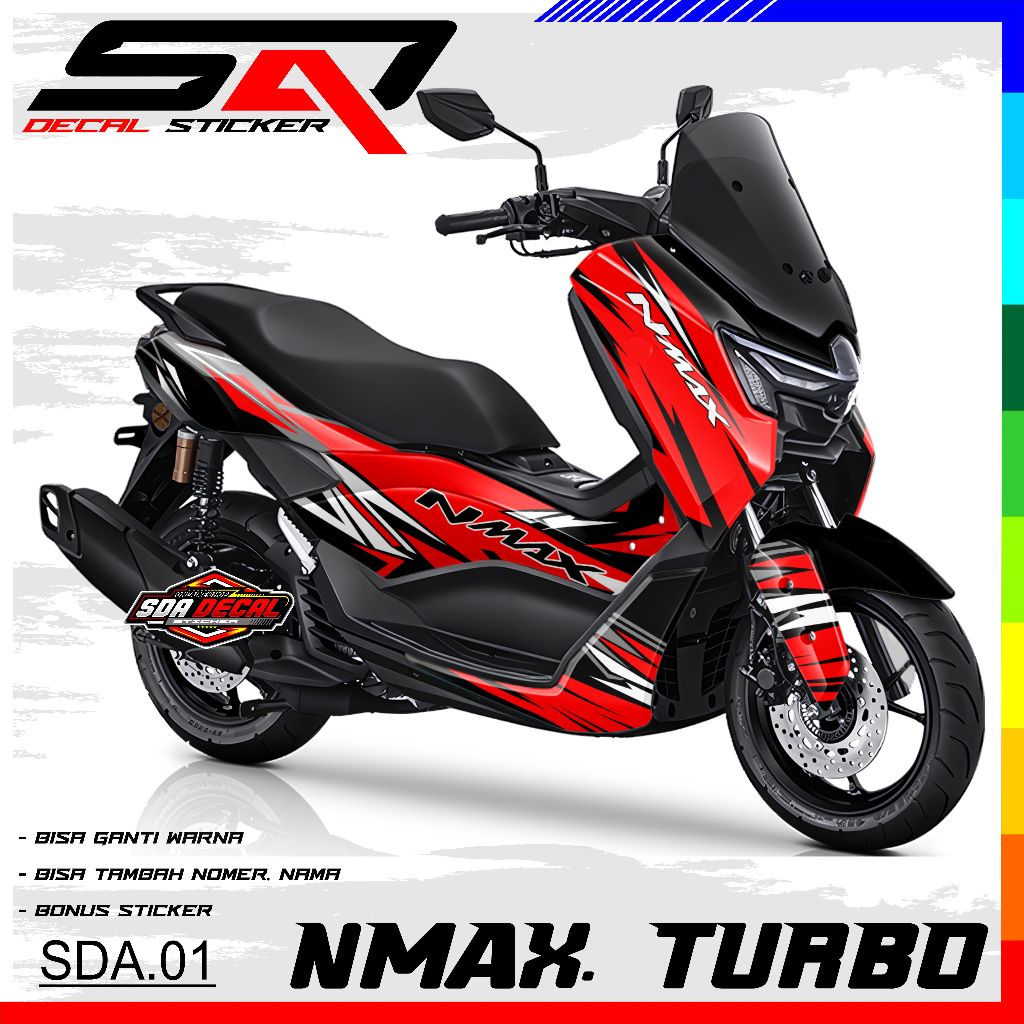Jual Decal Sticker Full Body NMAX TURBO 2024 Premium Racing Skotlet ...