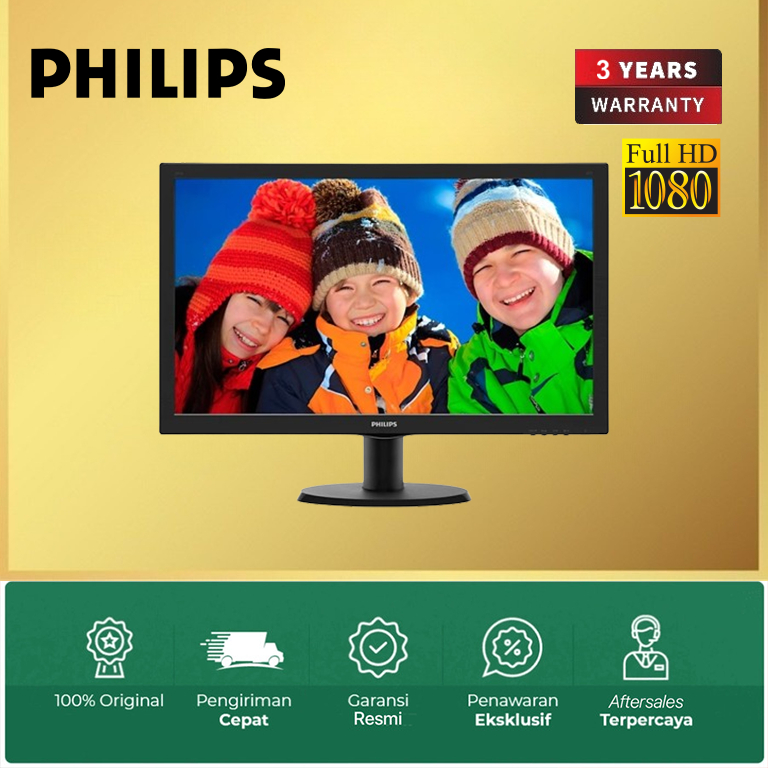 Jual Monitor LED Philips 243V5 - Full HD 24" Inch | Shopee Indonesia