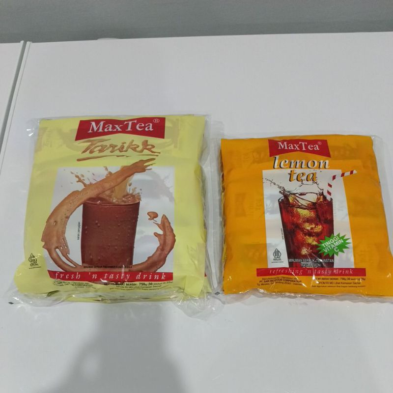 Jual Max Tea Tarik & Max Tea Lemon 750gr (25grx30 Sachet) | Shopee ...