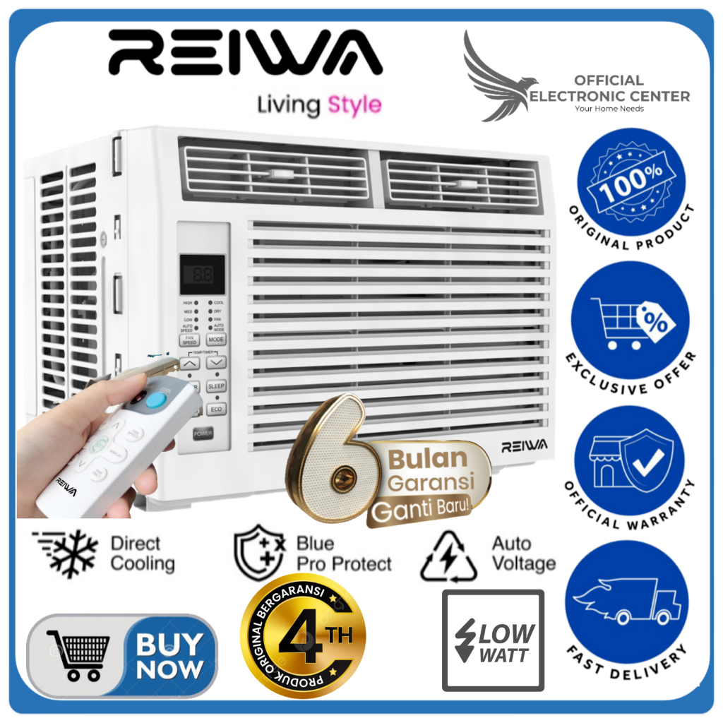 Jual REIWA AC WINDOW 1 PK CW-0901RA CW0901 RA 0901RA 1PK STANDARD LOW ...